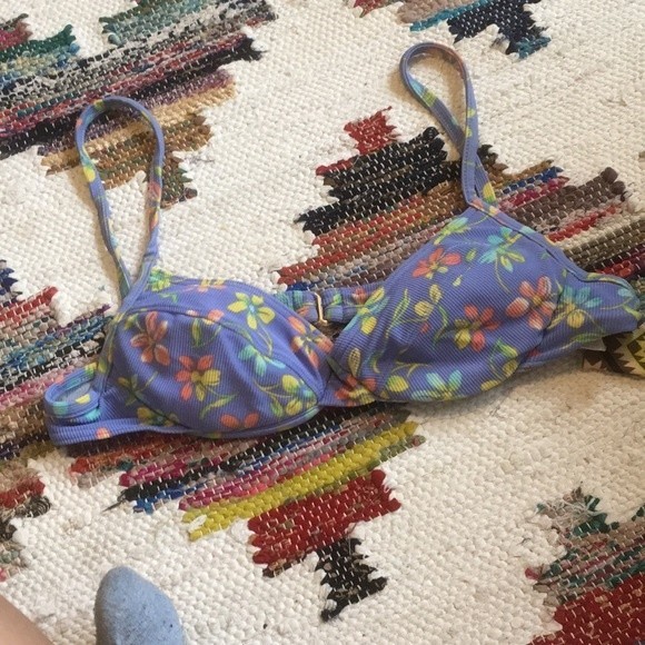 Urban Outfitters | Swim | Vintage Floral Periwinkle Pinup Large Bikini ...